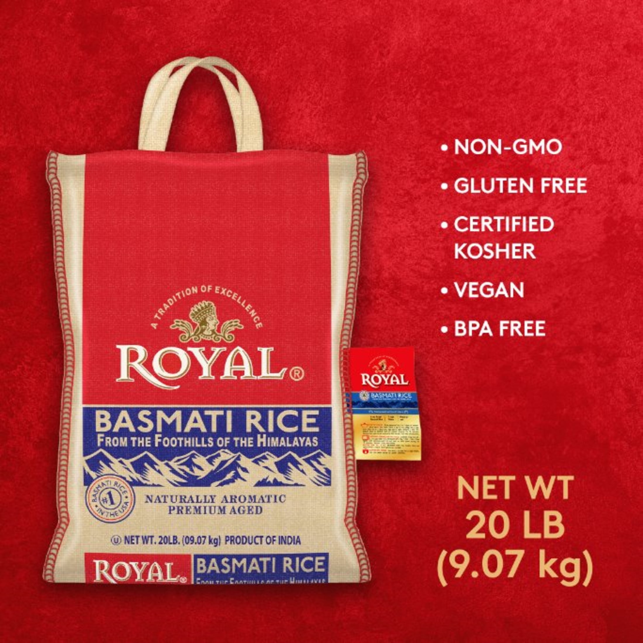 Buy 20lb Bag of Royal White Basmati Rice Online Nepal | Ubuy