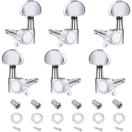 ShenMo Guitar Tuners Knobs, 3L3R String Tuning Pegs Keys Pegs Closed Heads Replacement Parts for ...