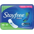 Stayfree Maxi Pads (without Wings), Unscented, Super, 48 ct HSA/FSA ...