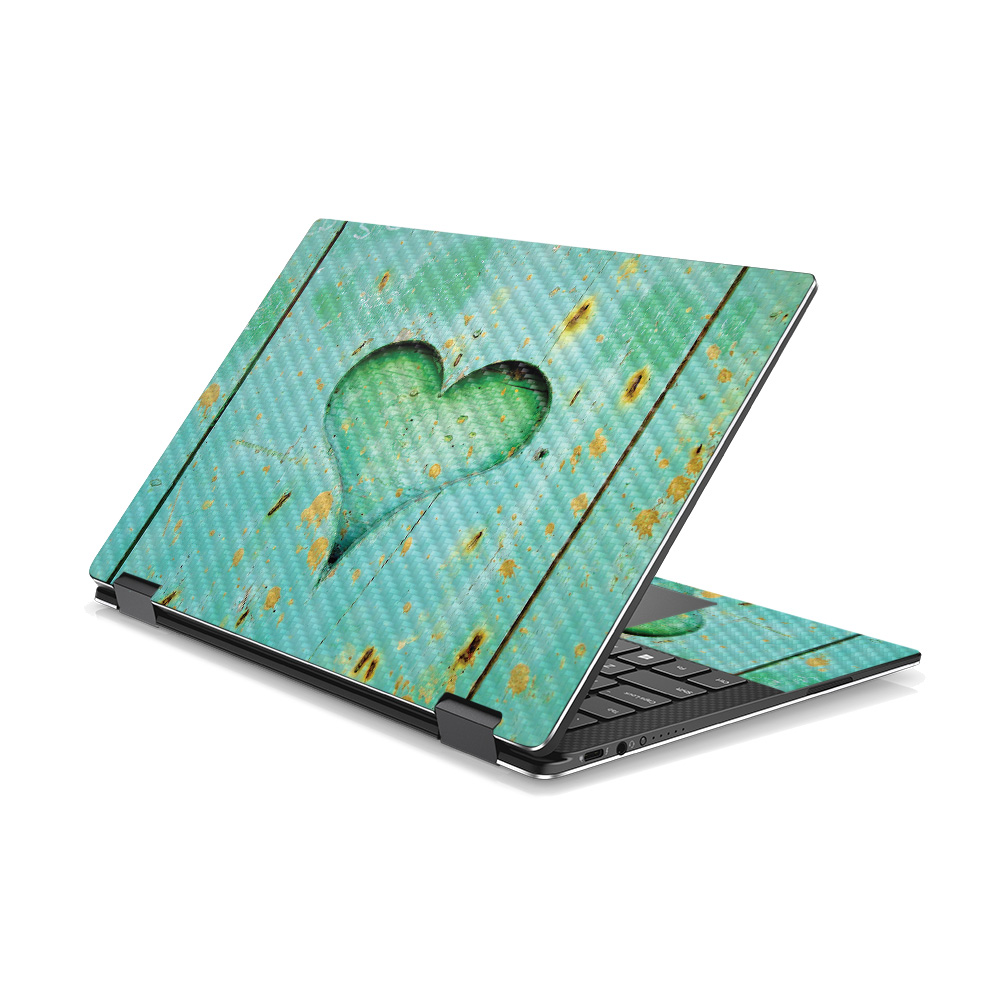 Carbon Fiber Skin Decal Wrap Compatible With DELL XPS 13 9365 2-In-1 ...