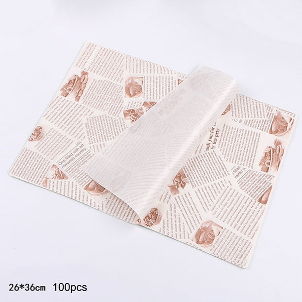 100pcs Oil-proof Greaseproof Papers for Baking Pastry Bread Sandwich ...