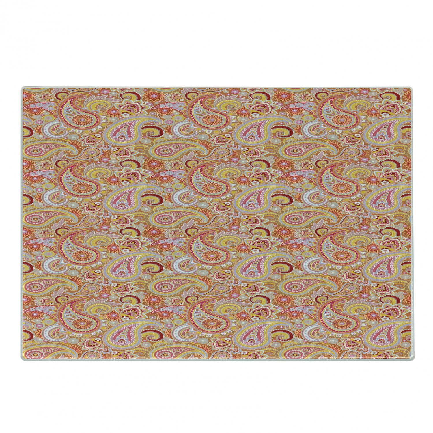 Orange Cutting Board, Design Elements Traditional Paisley Floral ...