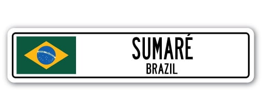 SUMARE BRAZIL Street Sign Brazilian flag city country road wall gift ...