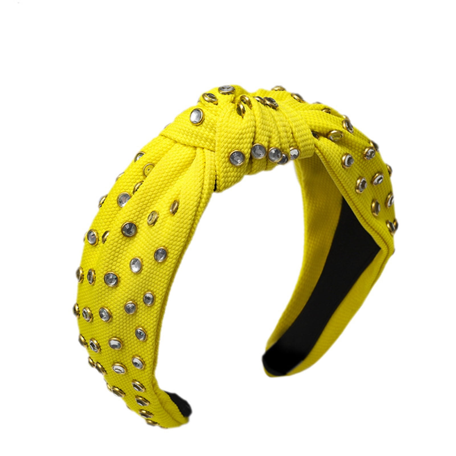 UDIYO Hair Hoop Fabric-covered Stable Practical Wide Brim Shiny ...