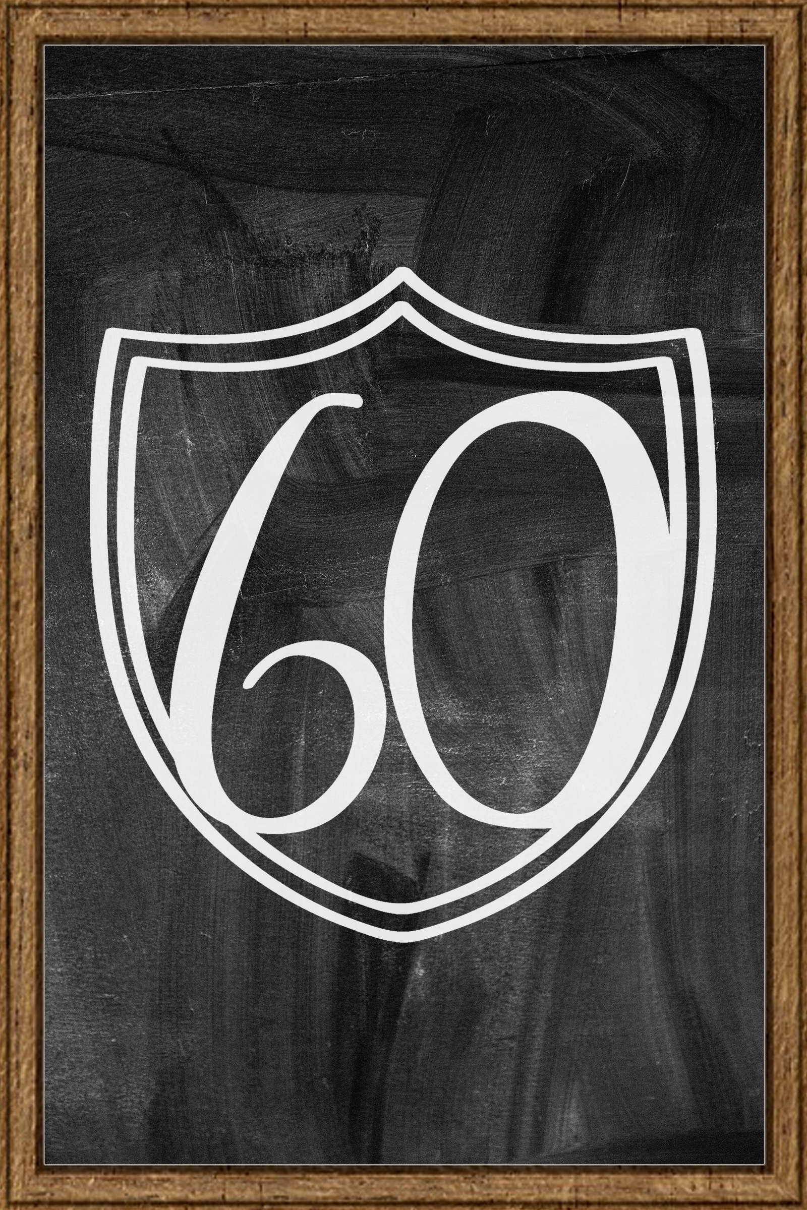 60 plaque sixty birthday getting older celebrate Tin Sign Chalk Board ...
