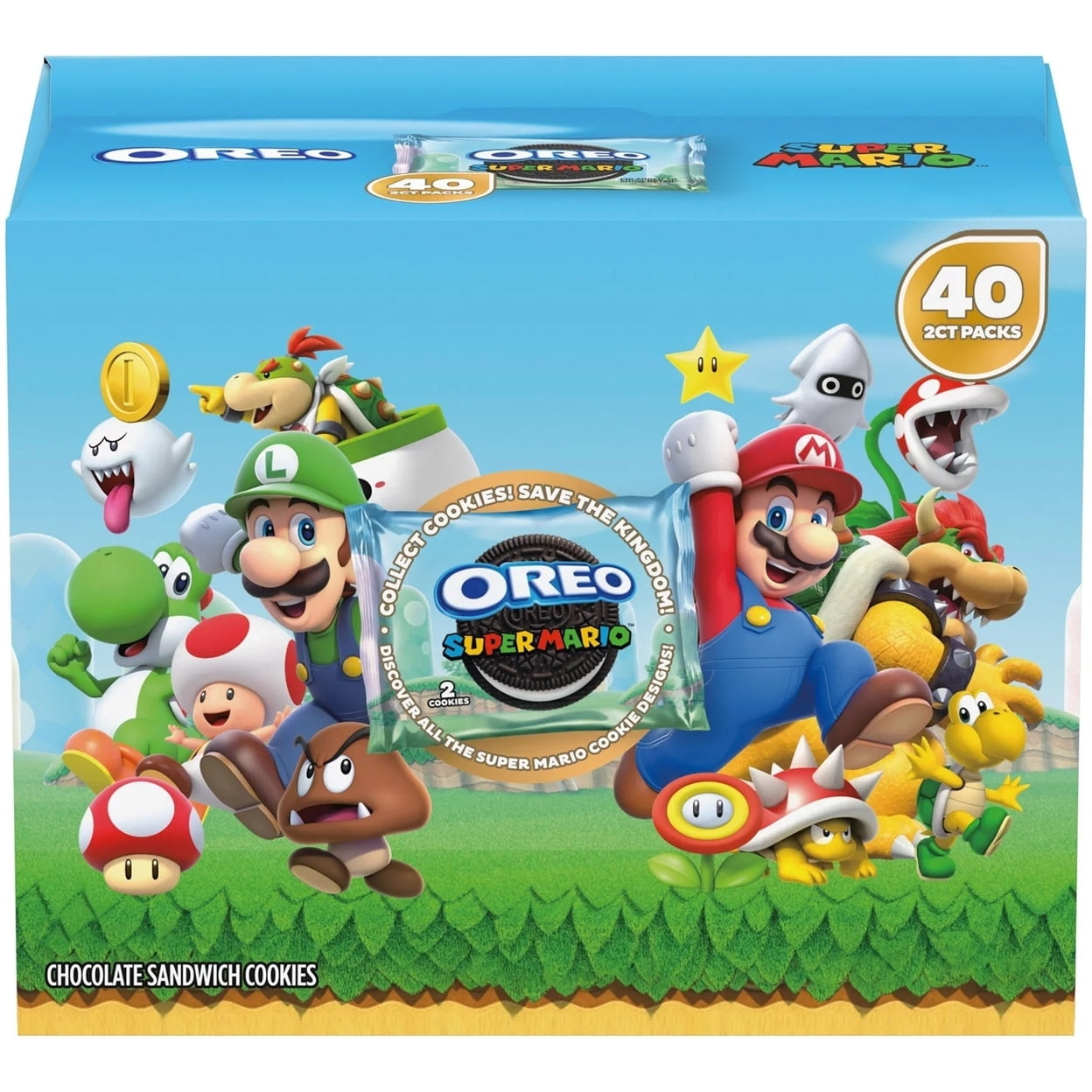 Super Mario OREO Chocolate Sandwich Cookies (40 Count) - Walmart.com