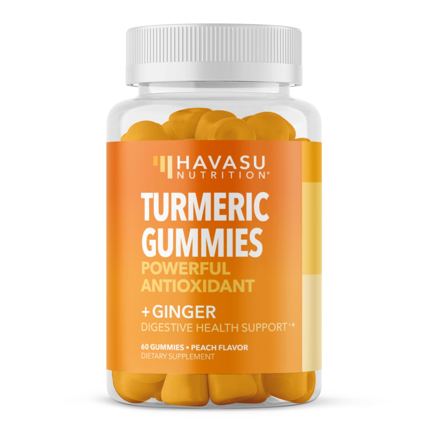 Suplemento de gomitas de cúrcuma con jengibre de HAVASU NUTRITION, 60 ...