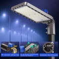 240 Parking Lot Lights Sliding Installation 36000 Lumen Dusk to Dawn ...