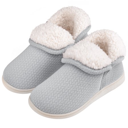 VONMAY Women's Fuzzy Slippers Boots Memory Foam Booties House Shoes ...