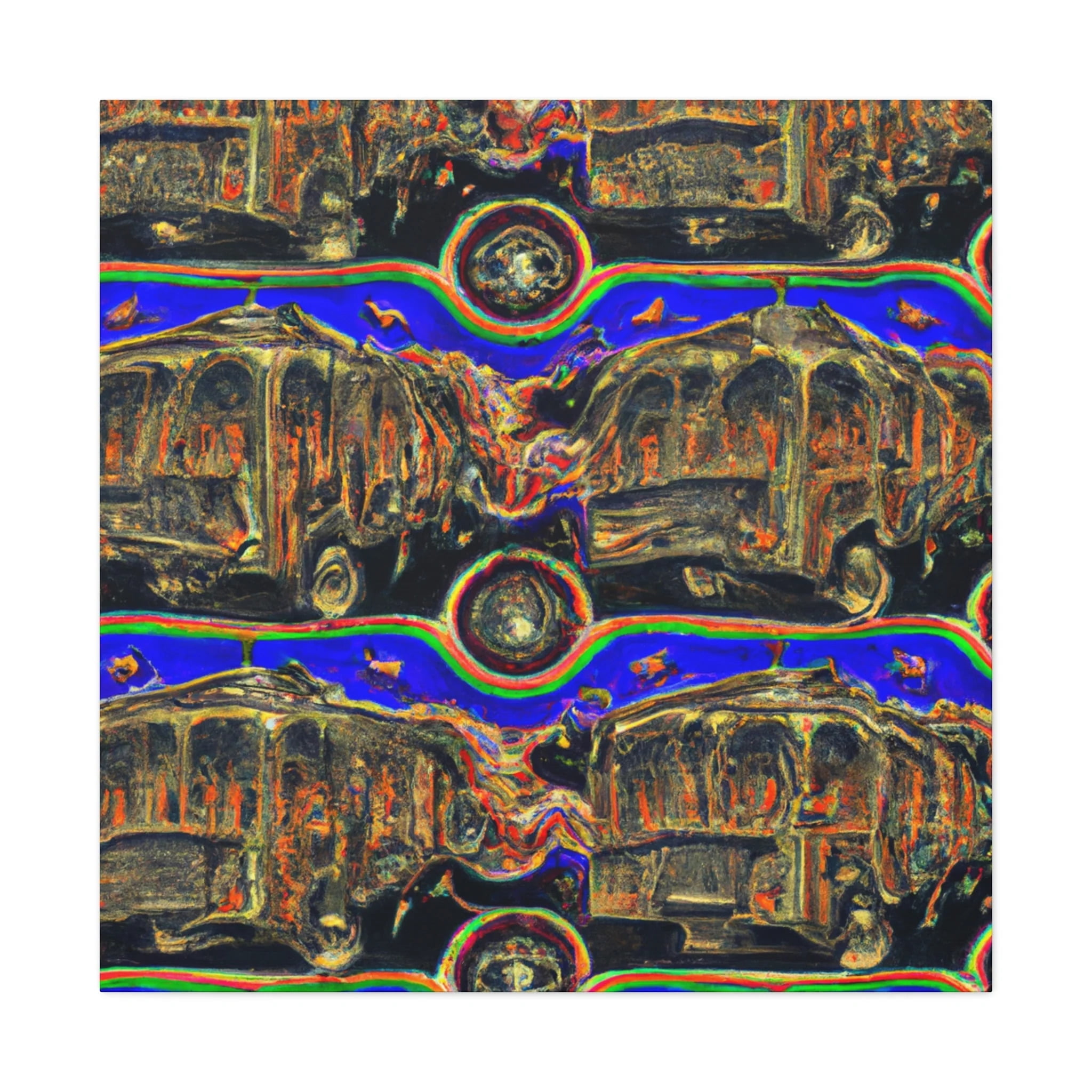 Bus on a Balcony - Canvas - Walmart.com