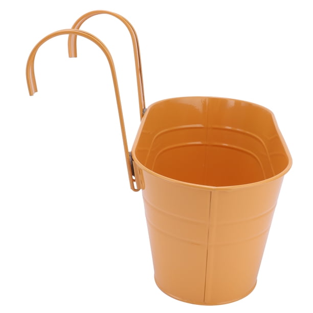 Hanging Plant Holder, Flower Planter Hanging Flower Planter Iron Bucket ...