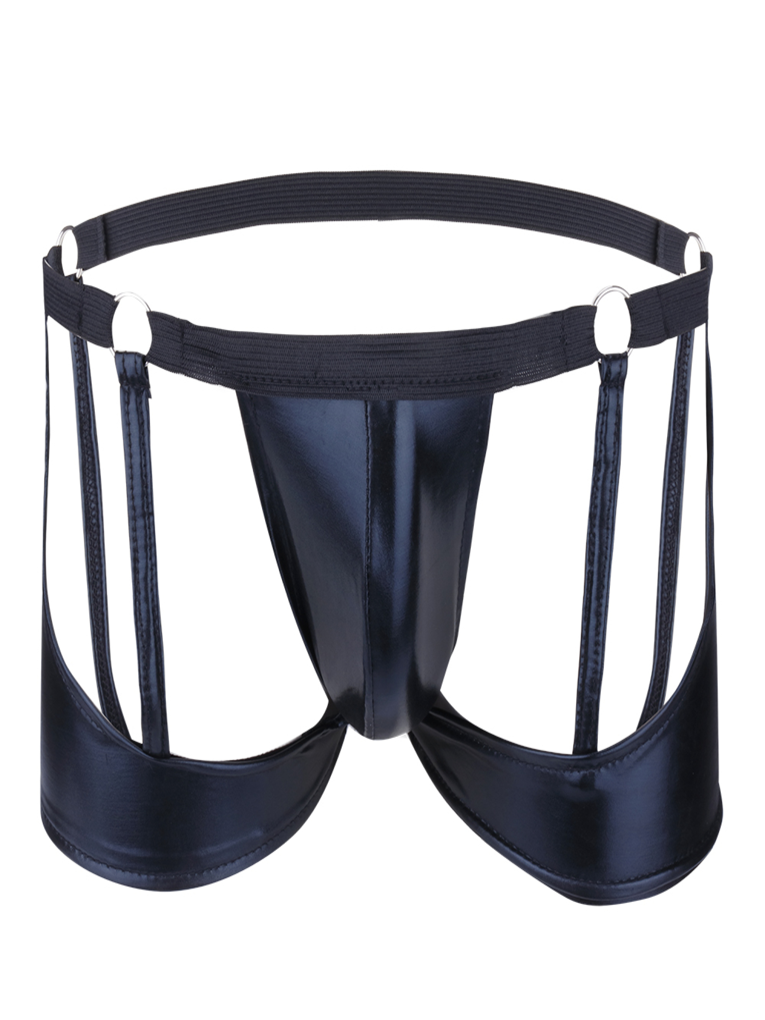 CHICTRY Mens Faux Leather Boxer Briefs with Garter Pouched Underpants ...