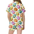 BJUTIR Girls Pajamas Set Easter Egg Painted Homewear Outfit Set Short ...