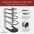 Cuisinel 5-Tier Black Silicone Coated Pan Rack, Cookware Stand, Cooking ...