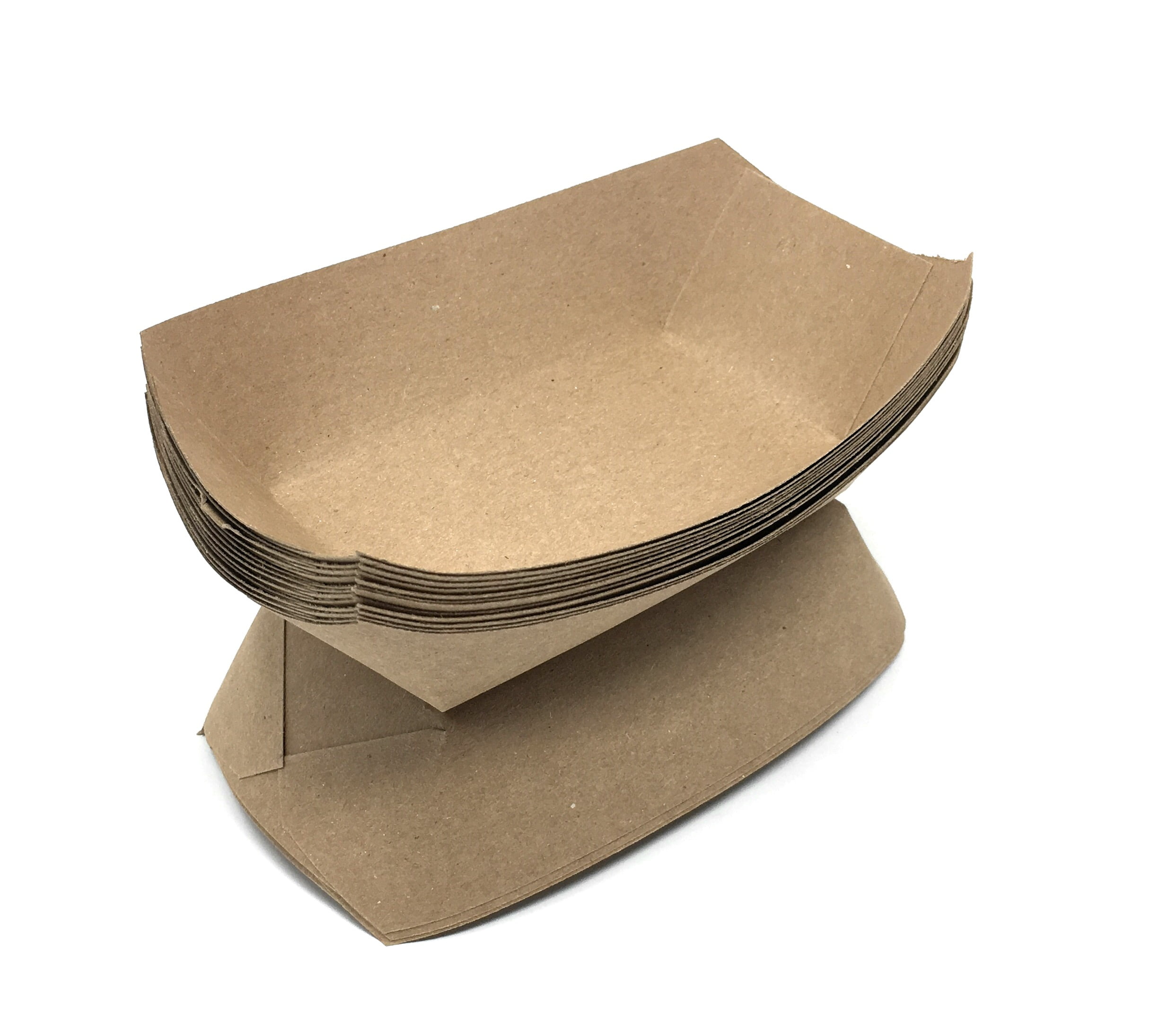 Mr Miracle Brown Kraft Paper Food Tray Mini 1/4 lb Size. Rectangle ...