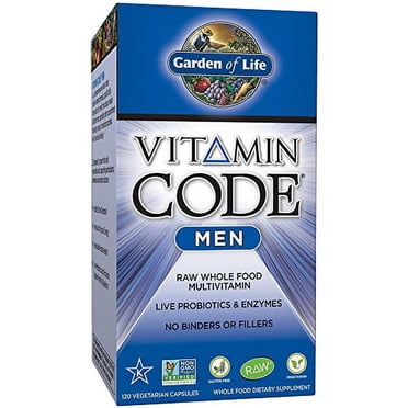 Garden of Life Vitamin Code Men's Multi, 120 Capsules - RAW Daily ...