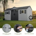 Lifetime Polyethylene Dual Entry Storage Shed, 106.5 sq. ft.,15 ft. x 8 ...