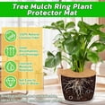 4pcs Coconut Fiber Mulch Ring Tree Plant Protector Mat, 14 Inch Natural ...