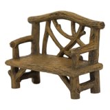 Fairy Garden Miniature Tree Twigs and Branch Love Bench Resin Sculpture ...
