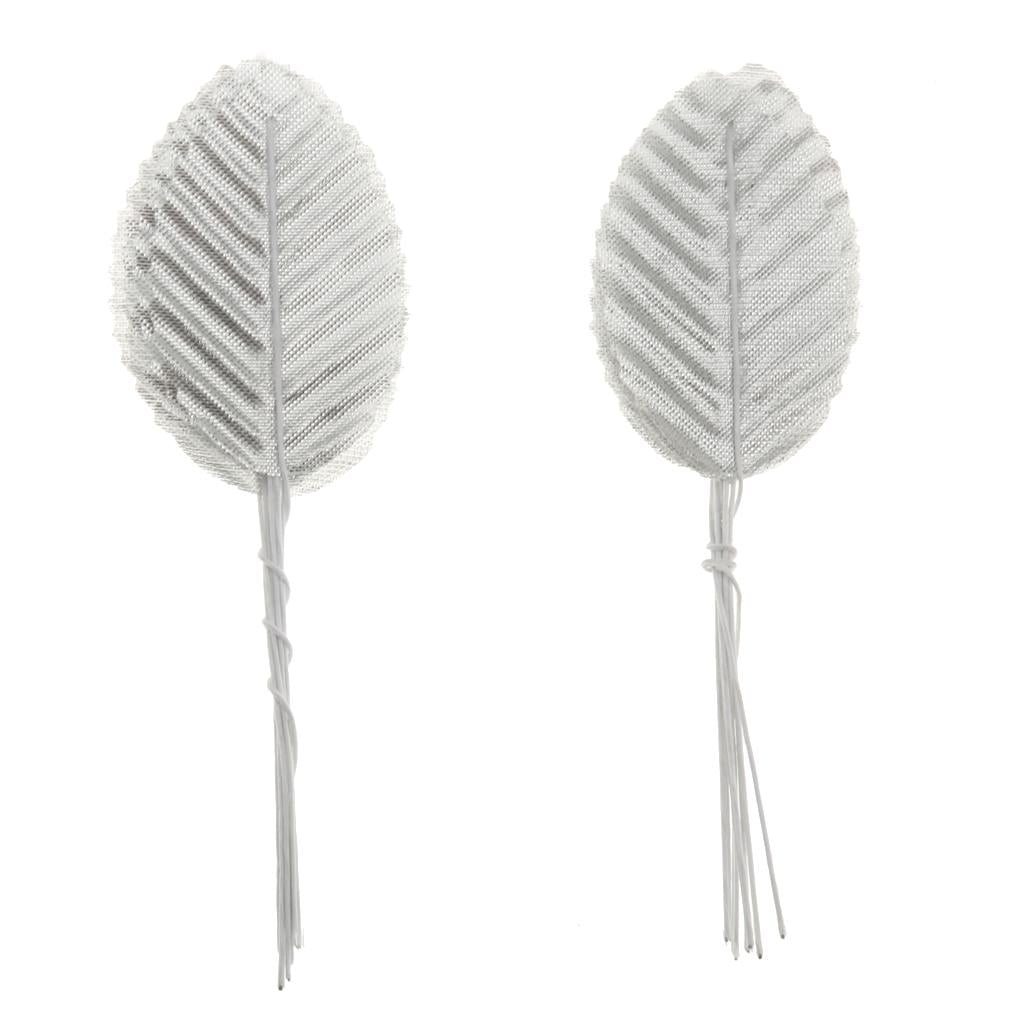 Conjunto de 200 Flores Falsas para , Diseño DIY, 11 Cm, Plateado ...