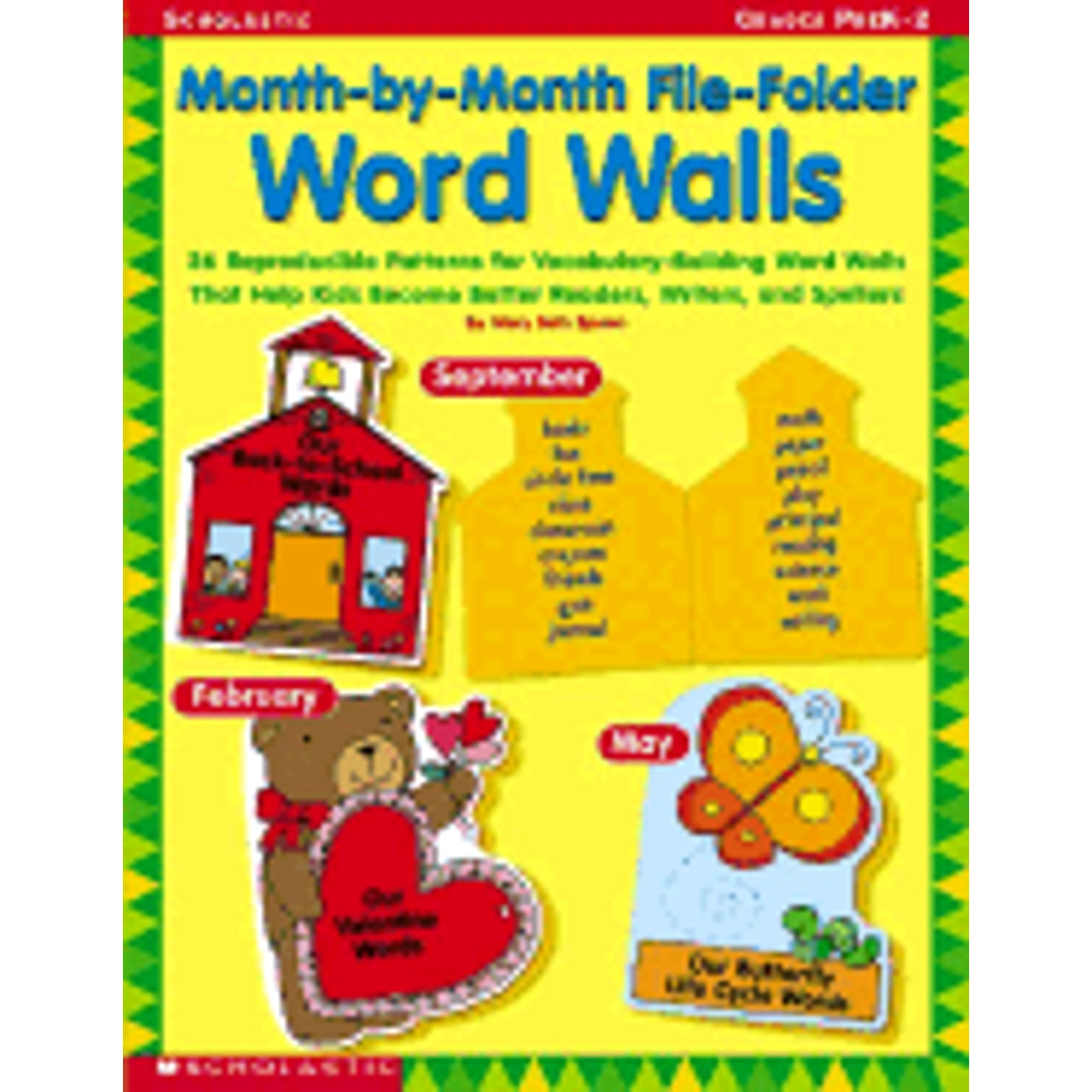 Month-By-Month File-Folder Word Walls : 26 Reproducible Patterns for ...