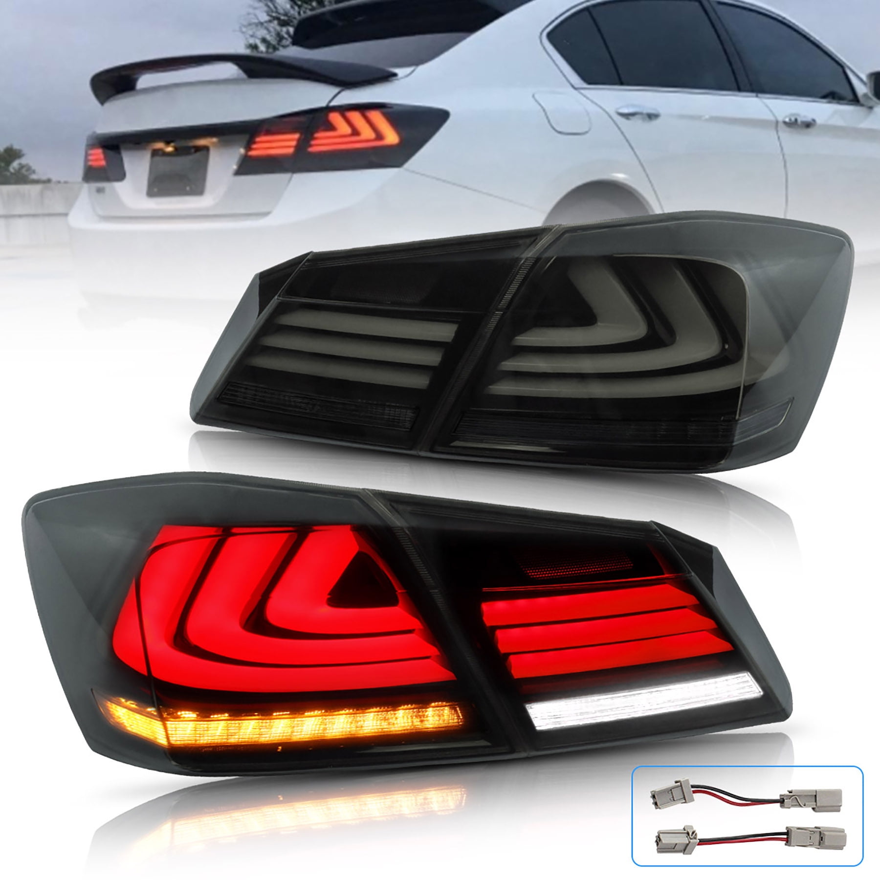 VLAND Full LED Sequential Tail Lights For Honda Accord 2013 2014 2015 ...