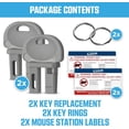 2 Pack Replacement Rodent Mouse Bait Station Key for EZ Klean Rat & FBS ...