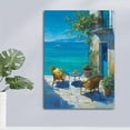 1pc Mediterranean Style Sea View Canvas Art - Vibrant Beach Scene with ...