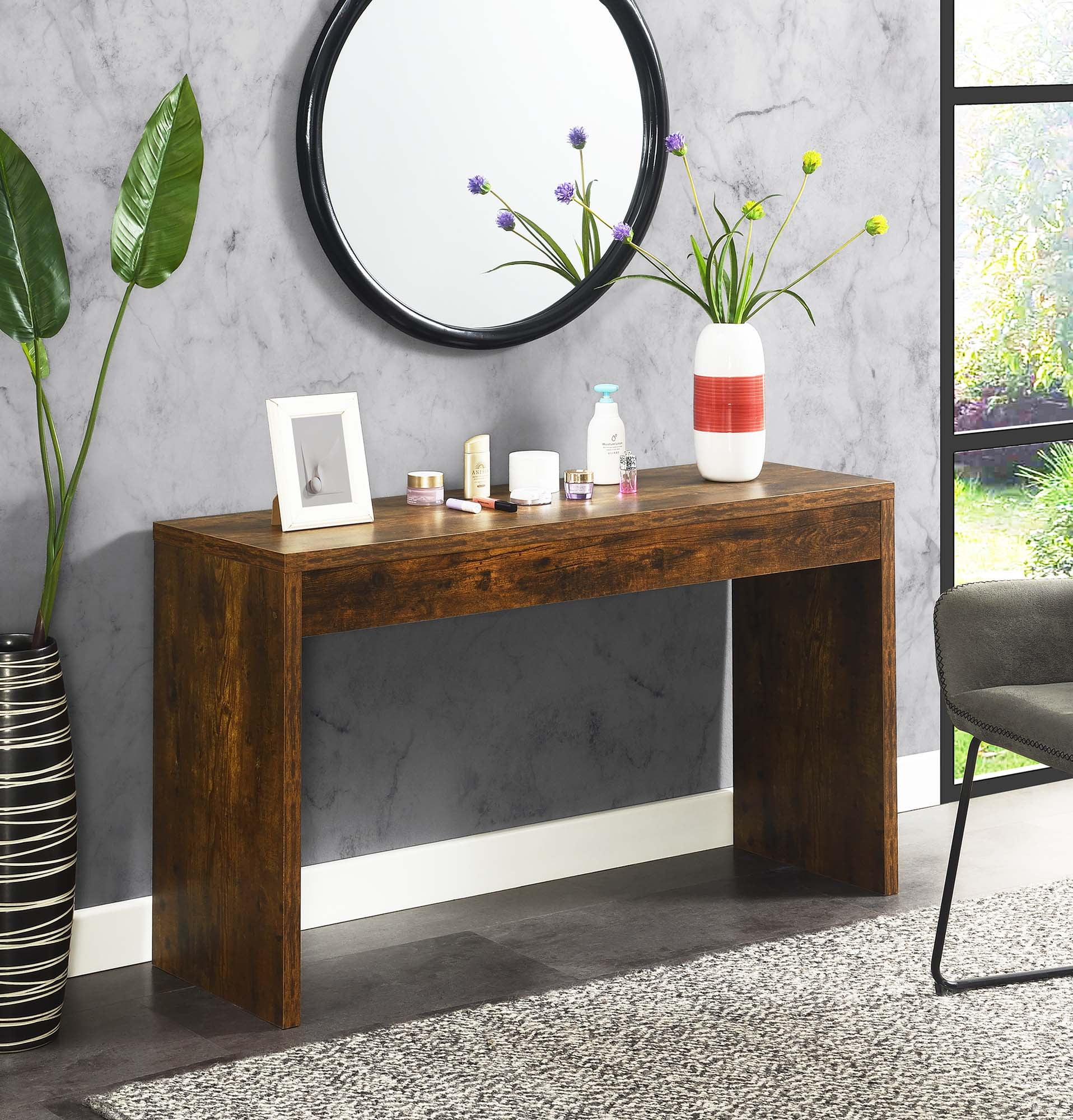 Convenience Concepts Northfield Hall Console Table/Desk, Barnwood ...
