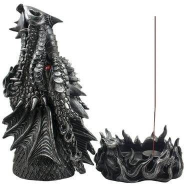Mythical Fantasy Smoke Fire Breathing Dragon Incense Holder & Burner ...