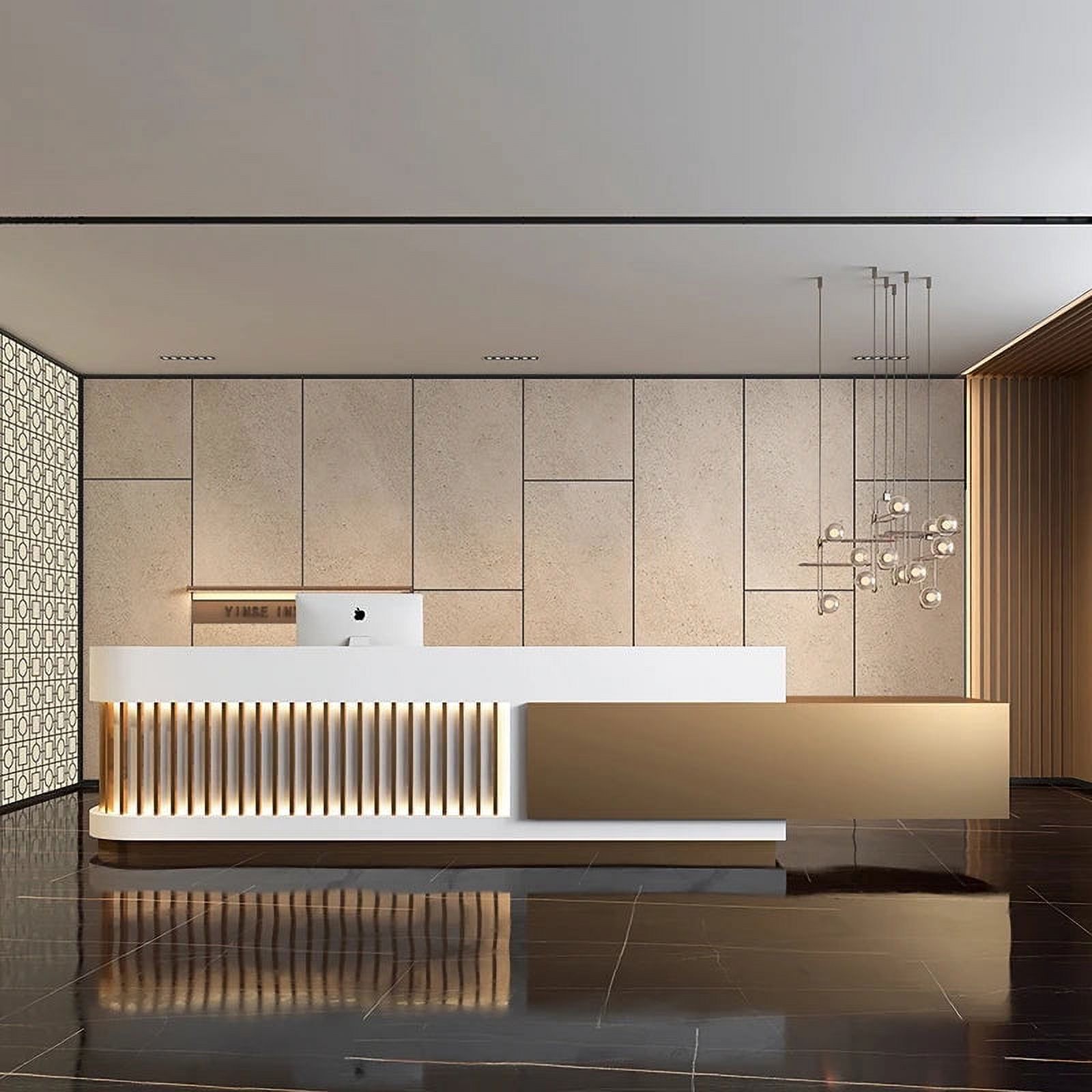 Luxury Counter Reception Desks Computer Rostrum Cashier Commercial ...
