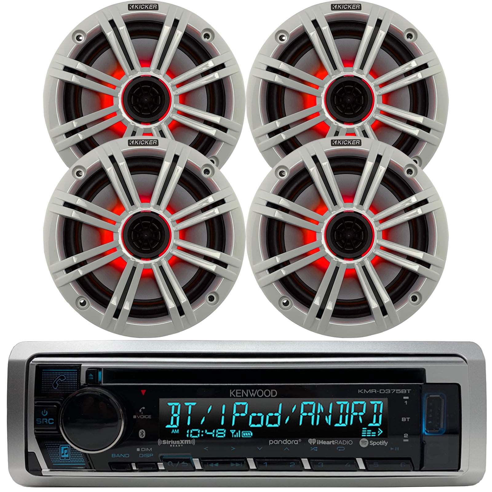 Kenwood Marine Motorsports In-Dash Single DIN CD Bluetooth UBS AUX ...
