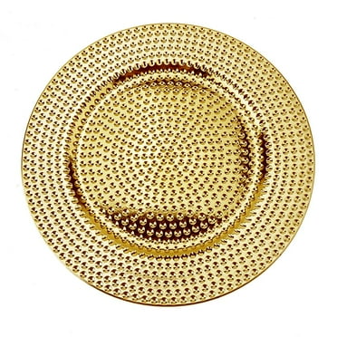 Reef Textured Plastic Charger Plates, 12-1/2-Inch, Gold - Walmart.com