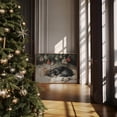 Cat Sleeping Beneath Christmas Tree with Ornaments, wall decor, home ...