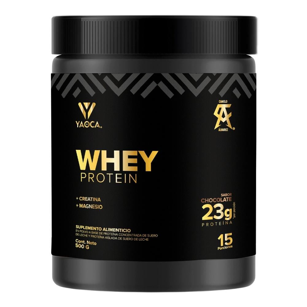 Suplemento alimenticio YAOCA proteína whey polvo sabor chocolate 500 g ...