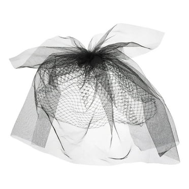 Black Lace Wedding Veil for Women, Bridal Cosplay, Haunted Mansion ...