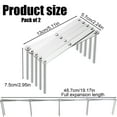 Adjustable Plate Organizer Rack, Retractable Small Dish Drying Rack ...