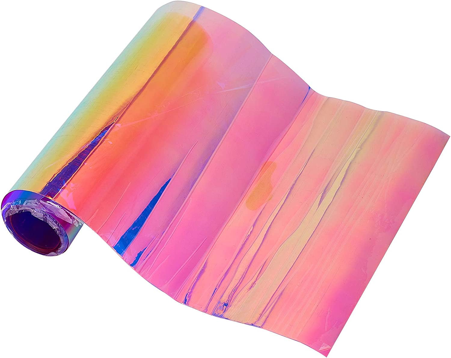 PVC Holographic Sheet Transparent Iridescent Opal Roll Vinyl Rainbow ...