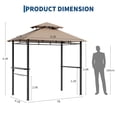 Anoncndin 8x5ft Outdoor Grill Gazebo for Patio Backyard Deck,Double ...