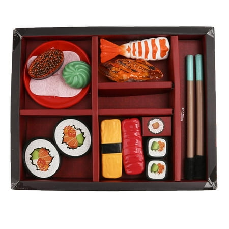 Simulation Food Trays with Sushi - Pretend Play Set for Toddlers 3 ...