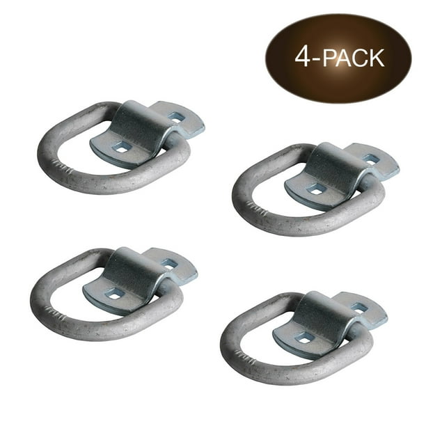 "FOUR 1/2"" D Ring Tie-Down Anchors with Bolt-on Clip, Secure Cargo ...