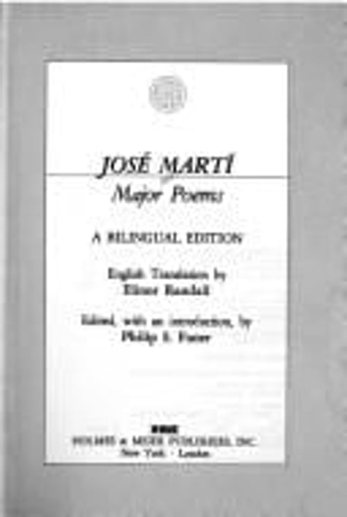 Pre-Owned Jose Marti : Major Poems (bilingual Edition) (Hardcover ...