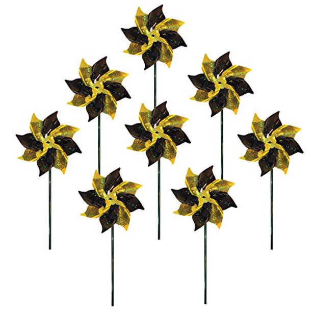 In the Breeze Spirit Pinwheels, Black/Yellow, 8", 8 Piece - Walmart.com ...