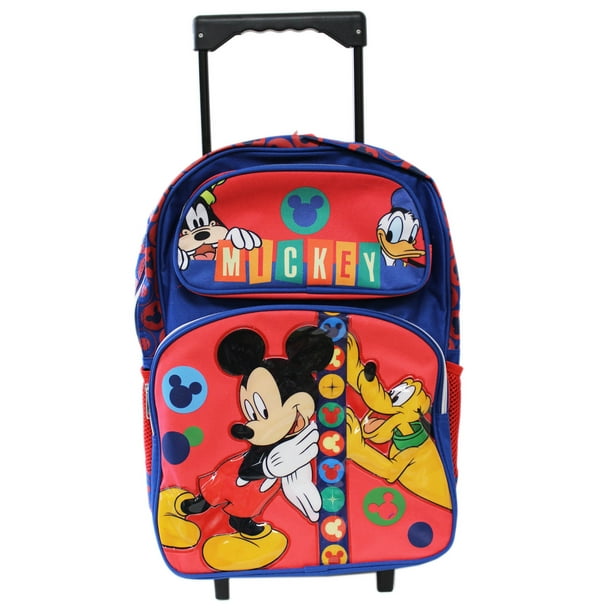 Disney - Mickey Mouse Donald Duck and Goofy Full Size Rolling Backpack ...