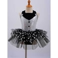 Doomiva Kids Girls Sequins Straps Back Tuxedo Ballet Leotard Tutu Dress ...