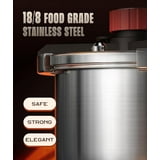 ZILODE 18/8 Stainless Steel Pressure Cooker, 10 Quart Cook Pot, 15 PSI ...
