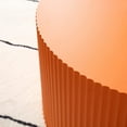 WILLIAMSPACE 35.43" Round Coffee Table, Matte Orange Wooden Large End ...