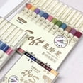 6/12PCS Artistic Sketch Pen with Soft Brush Tip Flexible Colorful Night ...