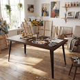 FurnitureR Adjustable Drafting Table with Wooden Surface and Metal ...