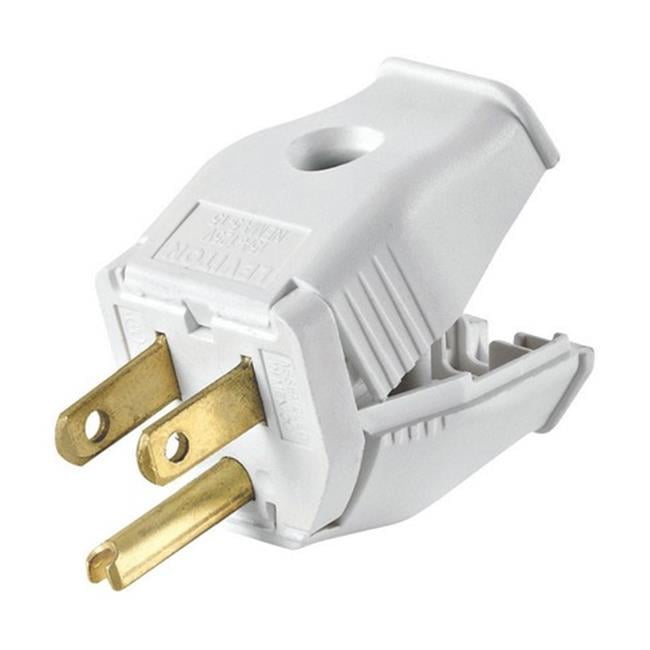 Leviton 3W101-0WH White 2 Pole 3 Wire Grounding Plug - Walmart.com